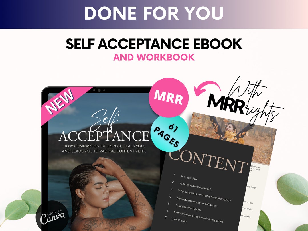 Done for You Self Acceptance Ebook W/ Master Resell Rights, DFY Selftherapy Ebook Template, Self ...
