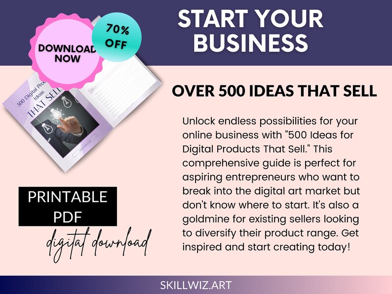 500 Digital Product Ideas That Sell , Small Business Ideas for Passive ...