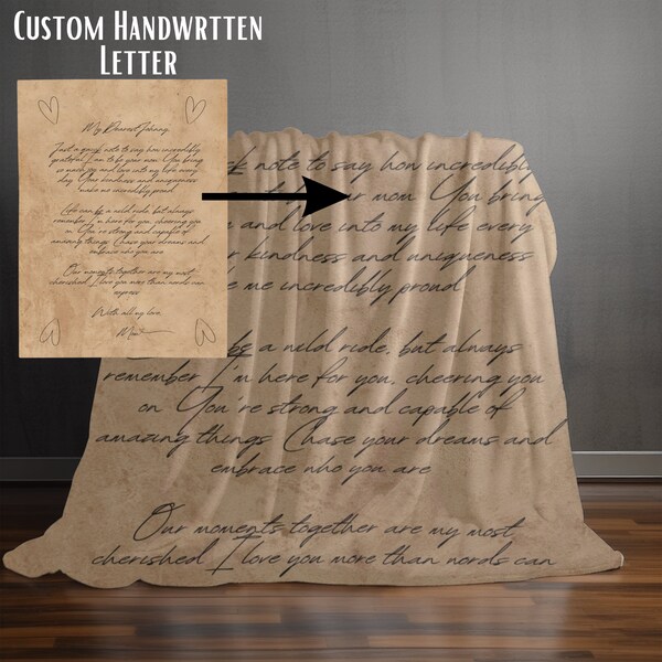 Handwriting Blanket - Etsy