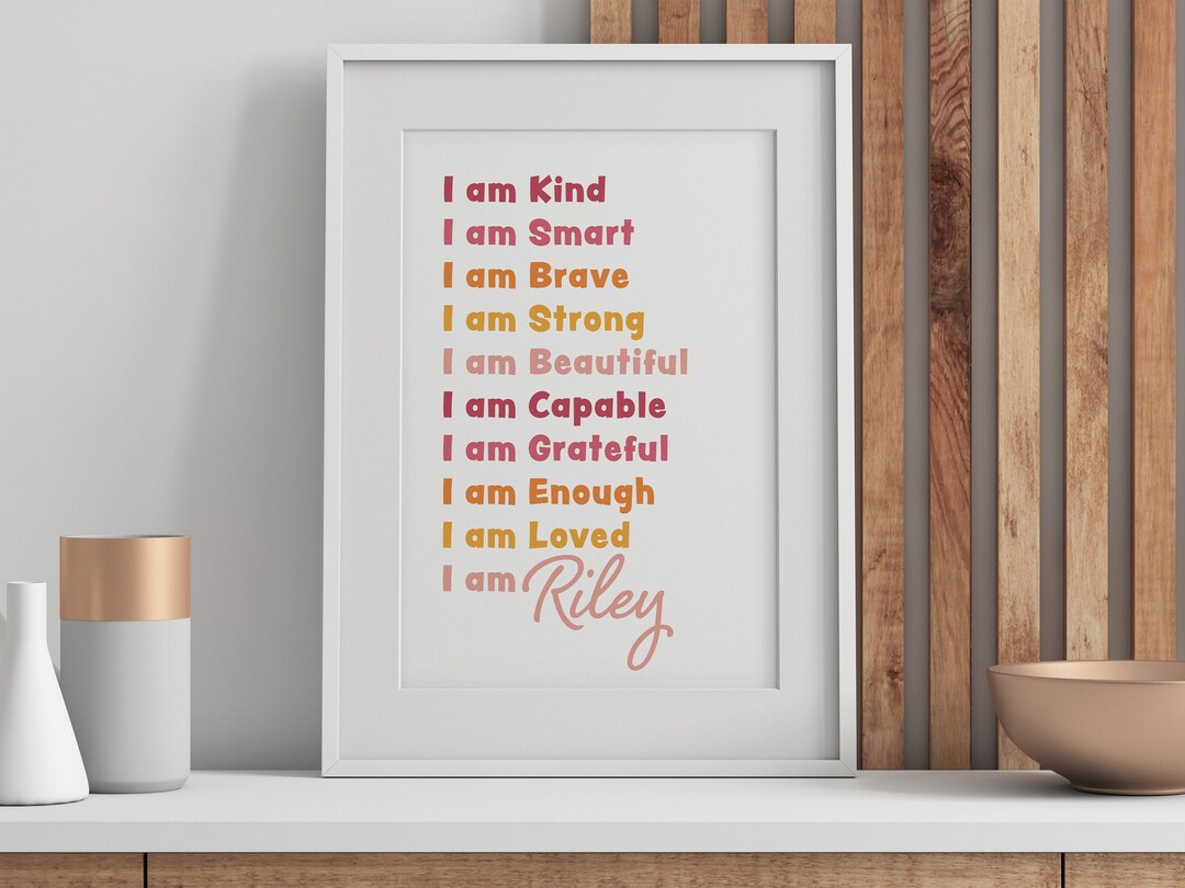 Personalized Kids Poster, Personalized Poster, Customized Poster, I Am ...
