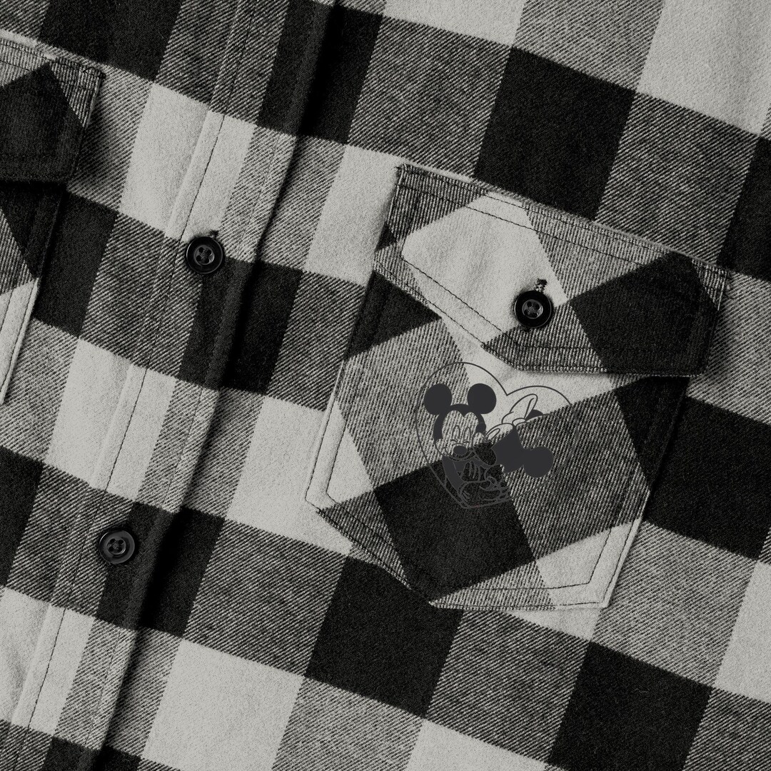 Mickey and Minnie Flannel Shirt, Disney Flannel, Character Print Blouse ...