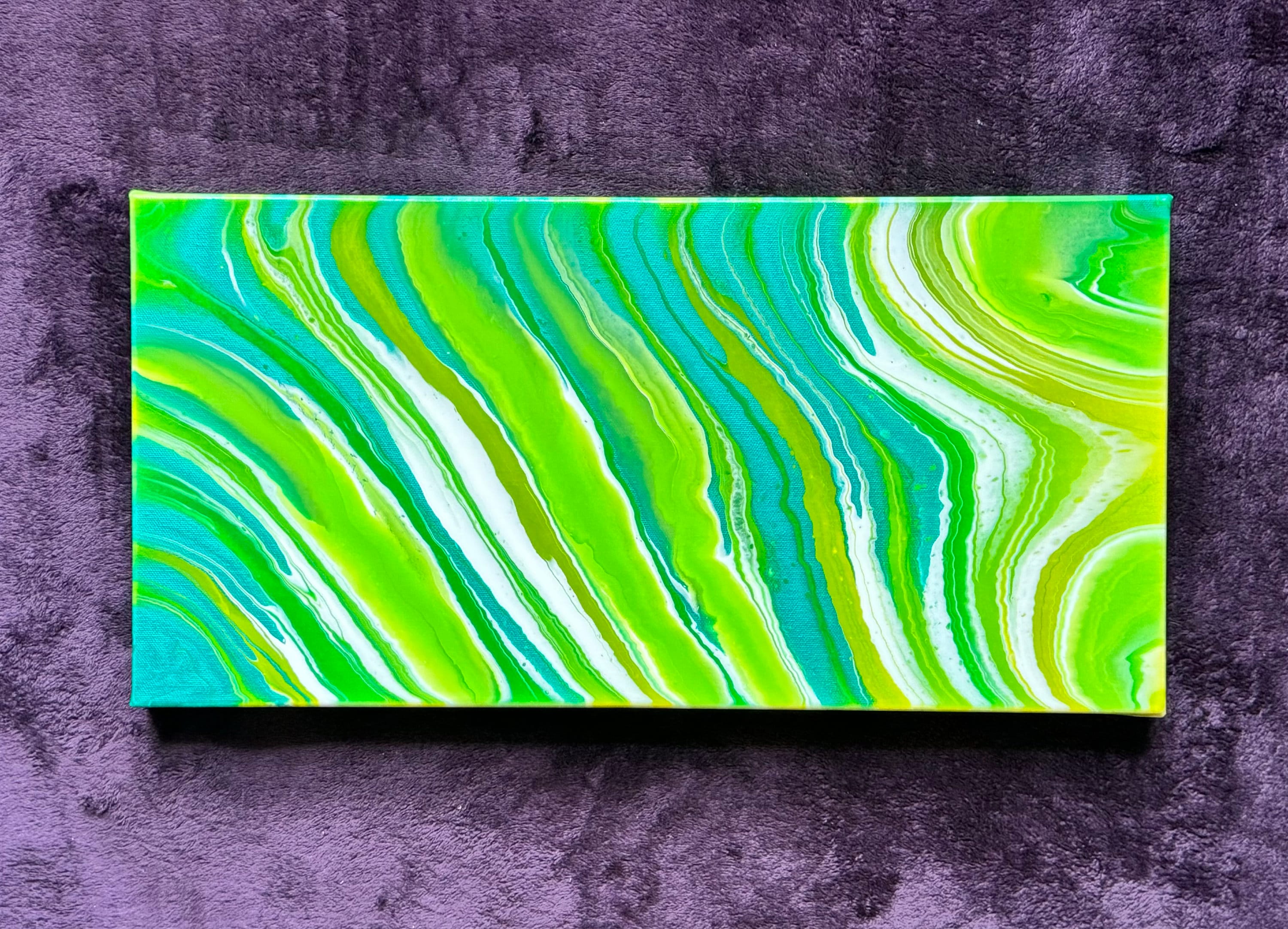 Abstract Green Painting / Green Wall Art for Kitchen / Home Decor ...