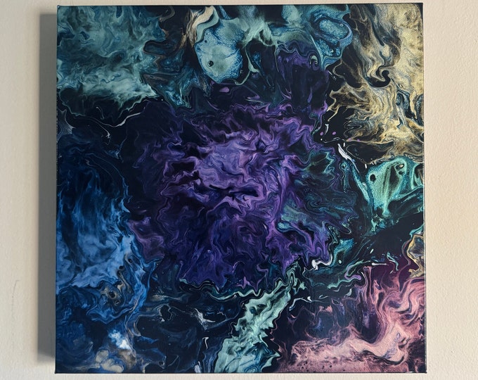 Original Abstract Acrylic Painting / Celestial Wall Art / Abstract ...
