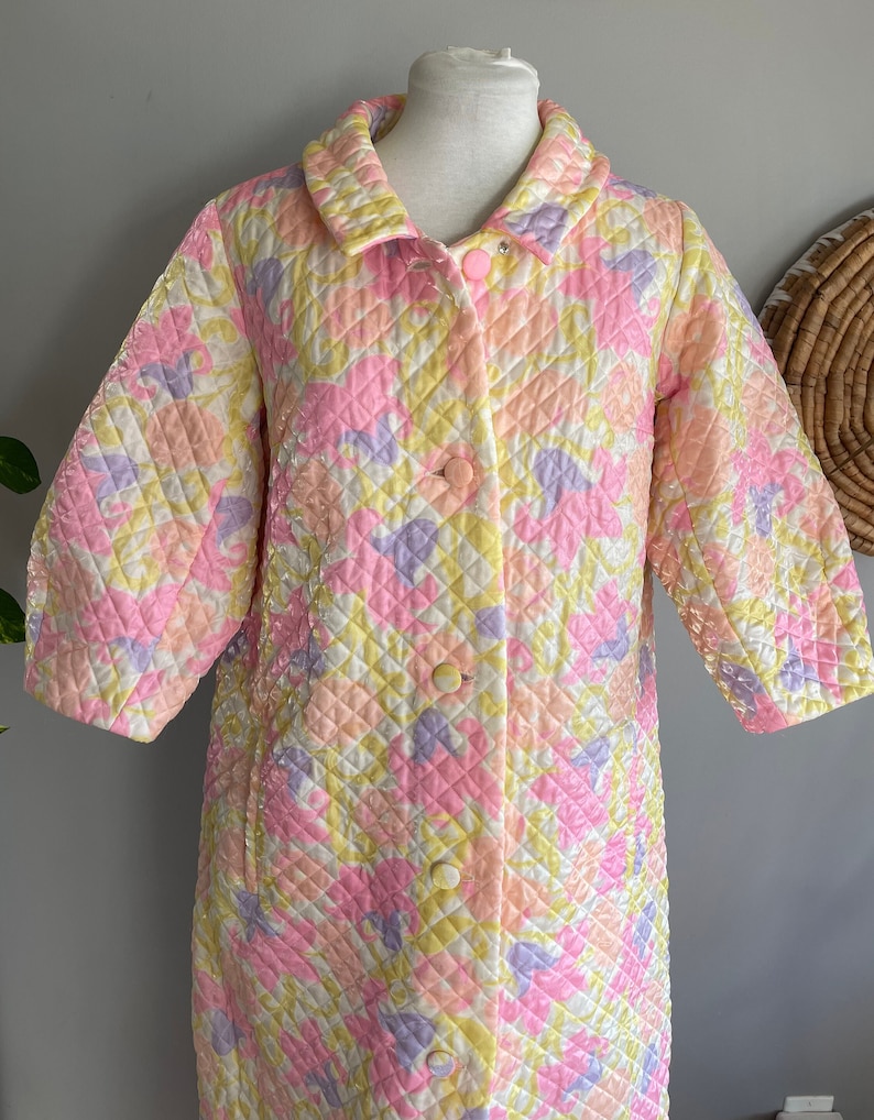 Vintage 1960s Gassman Quilted Housecoat - Etsy