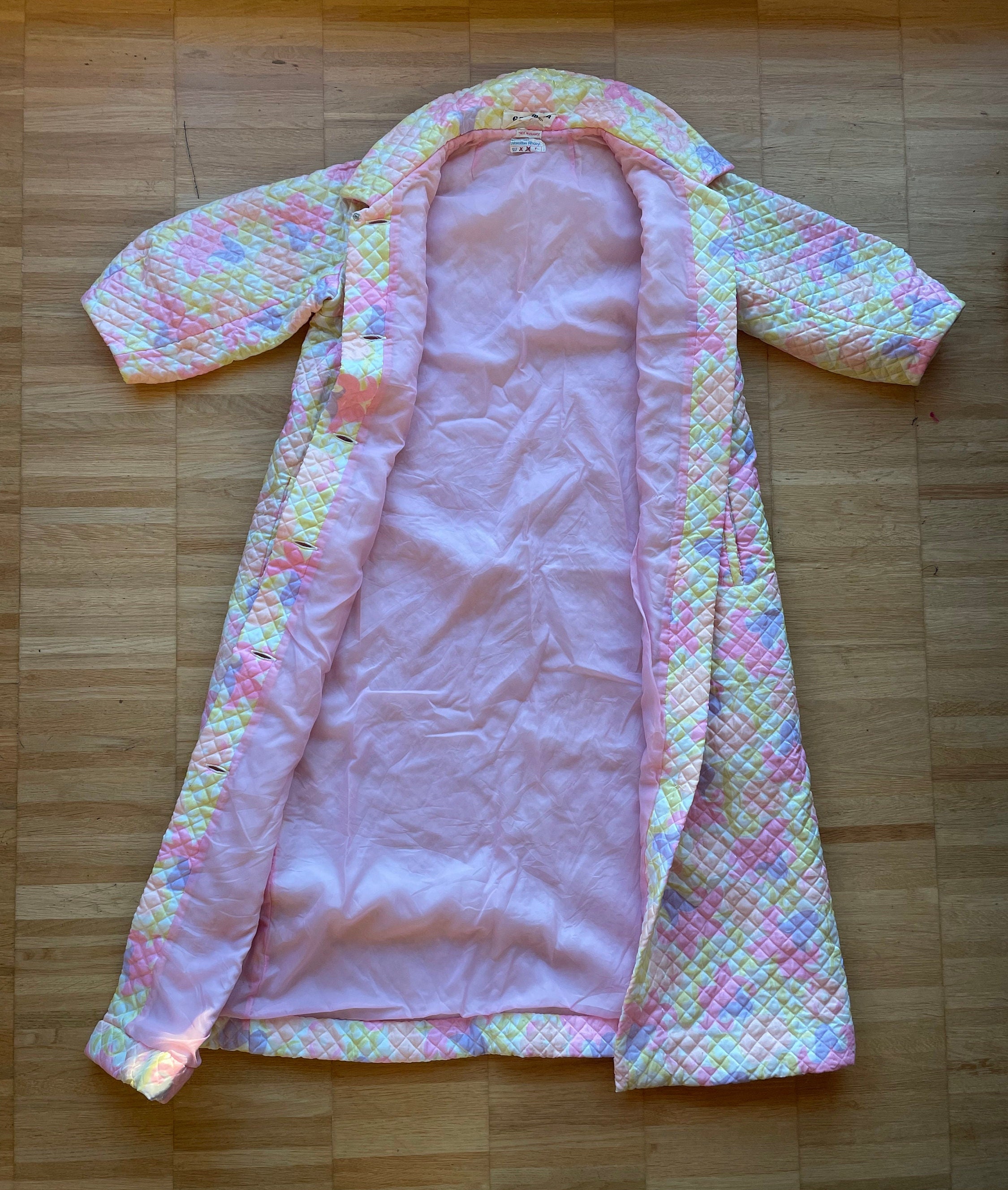 Vintage 1960s Gassman Quilted Housecoat - Etsy