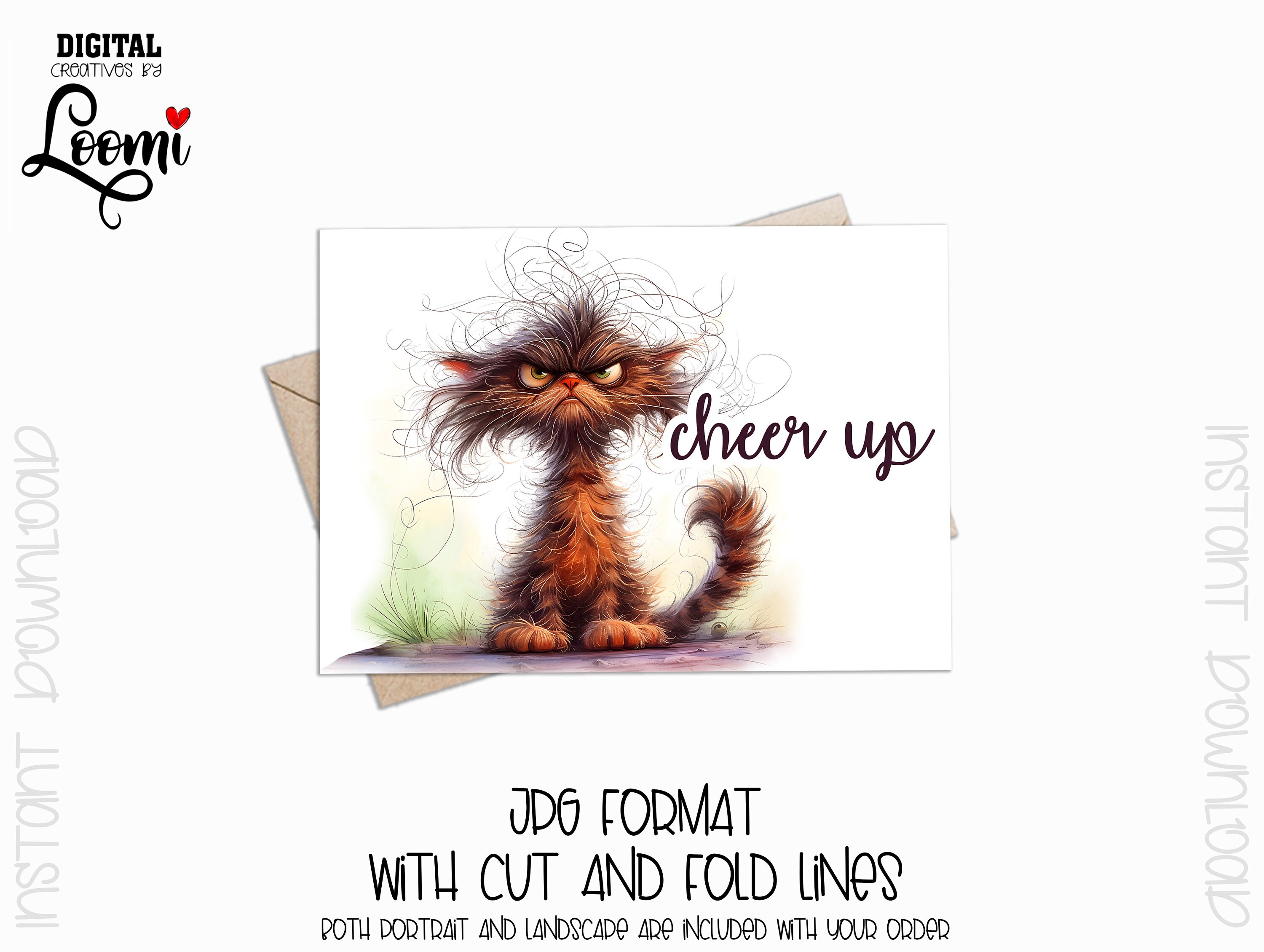 Cheer up Card, Card Instant Download, Edit Your Message With Canva ...