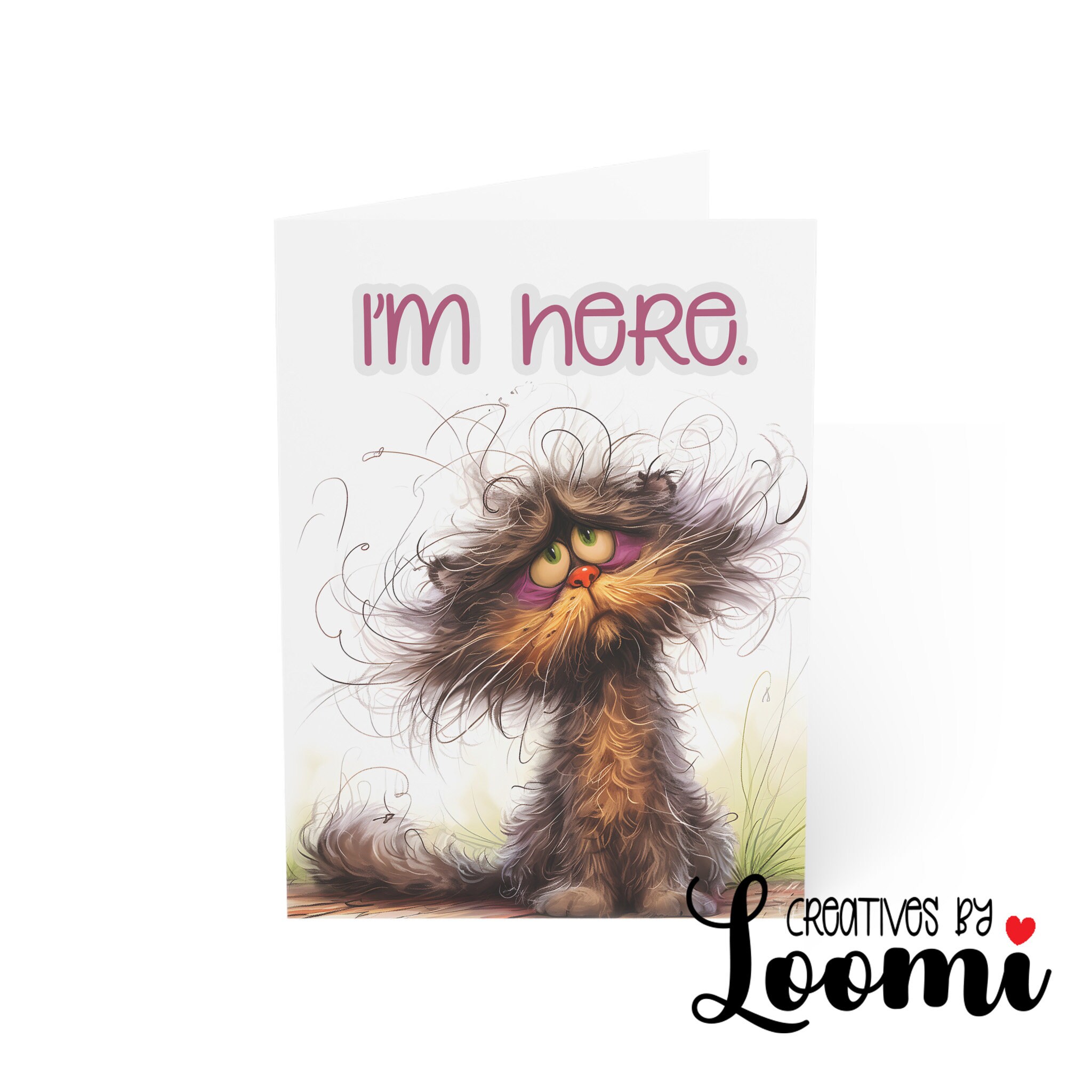 Editable, I'm Here, Cute Cat, Sorry Card, Printable Card Instant ...