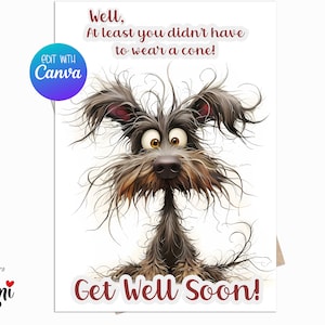 Dog Cone Get Well Download - Etsy