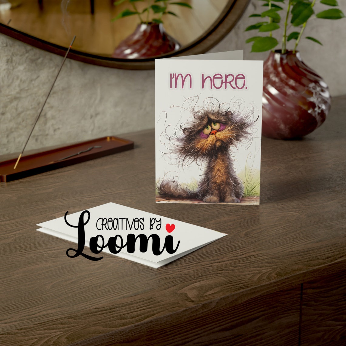 Editable, I'm Here, Cute Cat, Sorry Card, Printable Card Instant ...