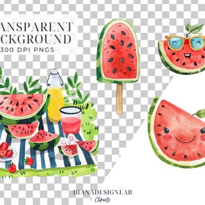 Summer Watermelon Clipart, Instant Download, Hello Summer, Watermelon ...