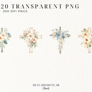 Watercolor Christian Cross Clipart, Clip Art for Commercial Use ...