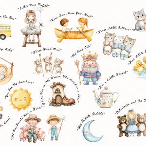 Watercolor Nursery Rhyme Clipart, Three Little Pigs, Baby Cute, Little ...