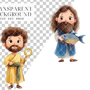 12 Apostles Clipart, Biblical Characters Stories, Last Supper ...