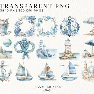 Watercolor Sailboat Clipart, Sailing Boat, Instant Download, Summer PNG ...