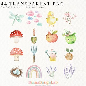 Spring Doodle Clipart, Digital Download, Weather Illustrations, Flower ...