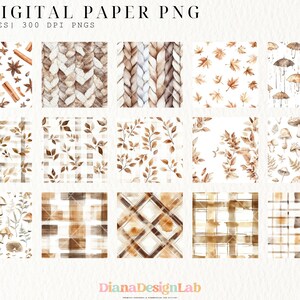 Fall Seamless Pattern Bundle, Seamless Pattern, Autumn Design, Digital ...