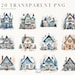 Scandinavian Winter Houses Clipart, Christmas Village Clipart, Nordic ...