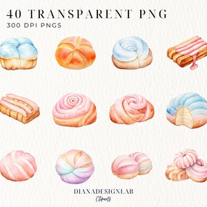 Pan Dulce Clipart, Concha, Sublimation Design, Mexican Sweet Bread Clip ...