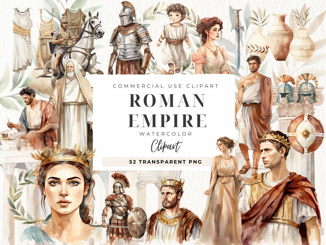 Roman Empire Clipart, Watercolor Style, Rome Empire History, History ...