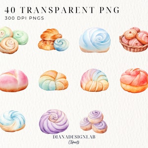 Pan Dulce Clipart, Concha, Sublimation Design, Mexican Sweet Bread Clip ...