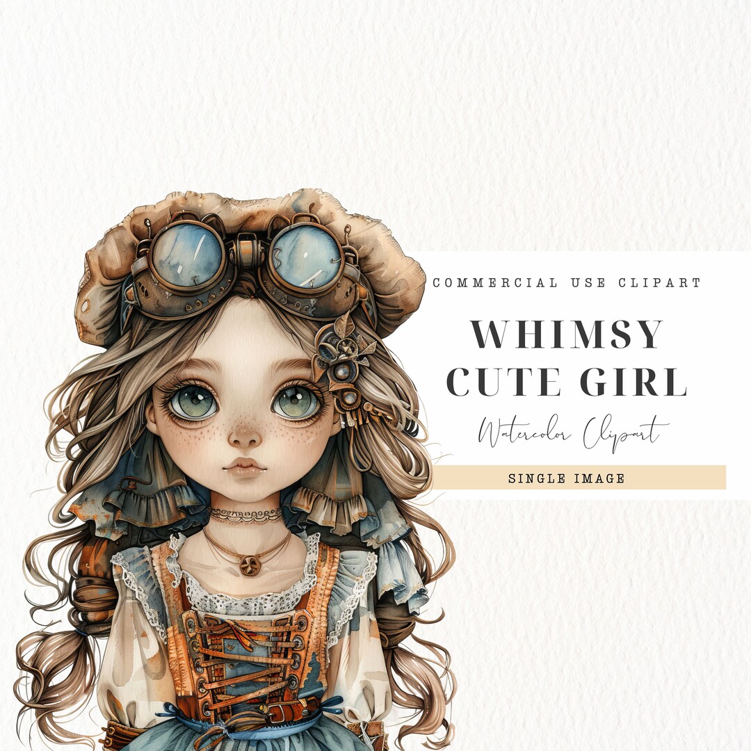 Whimsy Girl Clipart, Junk Journal, Whimsical, Whimsy Girl, Instant ...