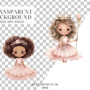 Little Princess Clipart Watercolor, Pink Magical Castle, Whimsical ...