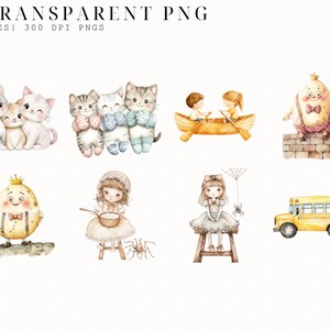 Watercolor Nursery Rhyme Clipart, Three Little Pigs, Baby Cute, Little ...