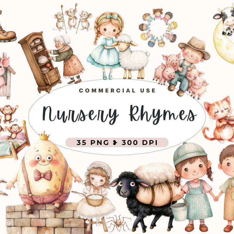 Nursery Rhyme Art - Etsy
