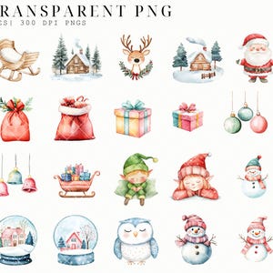 Cute Santas Village Clipart, Santa Claus, Sweet Christmas Bundle, North ...