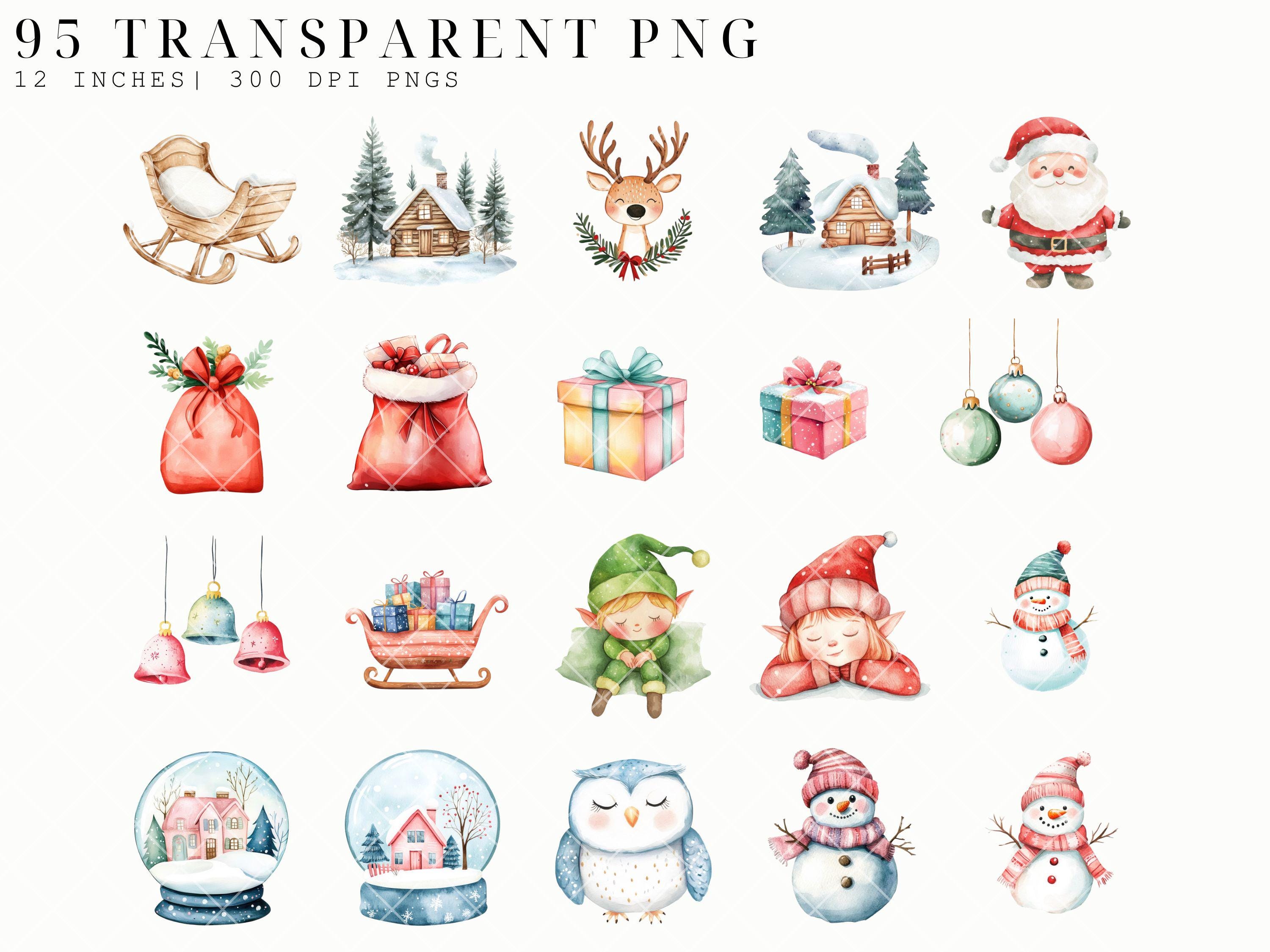 Cute Santas Village Clipart, Santa Claus, Sweet Christmas Bundle, North ...