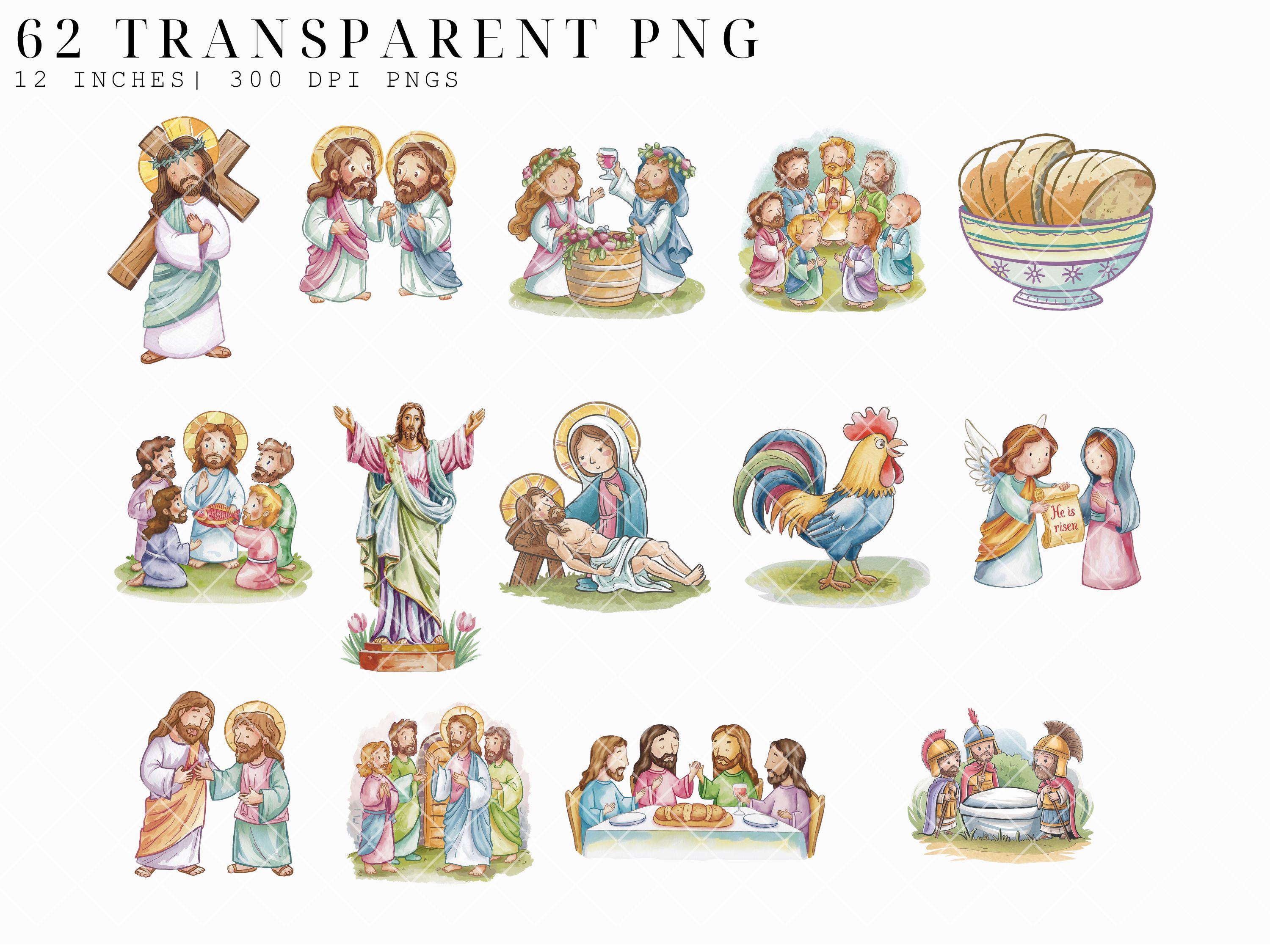 Bible Easter Story Clipart, Biblical Stories, Digital Download ...
