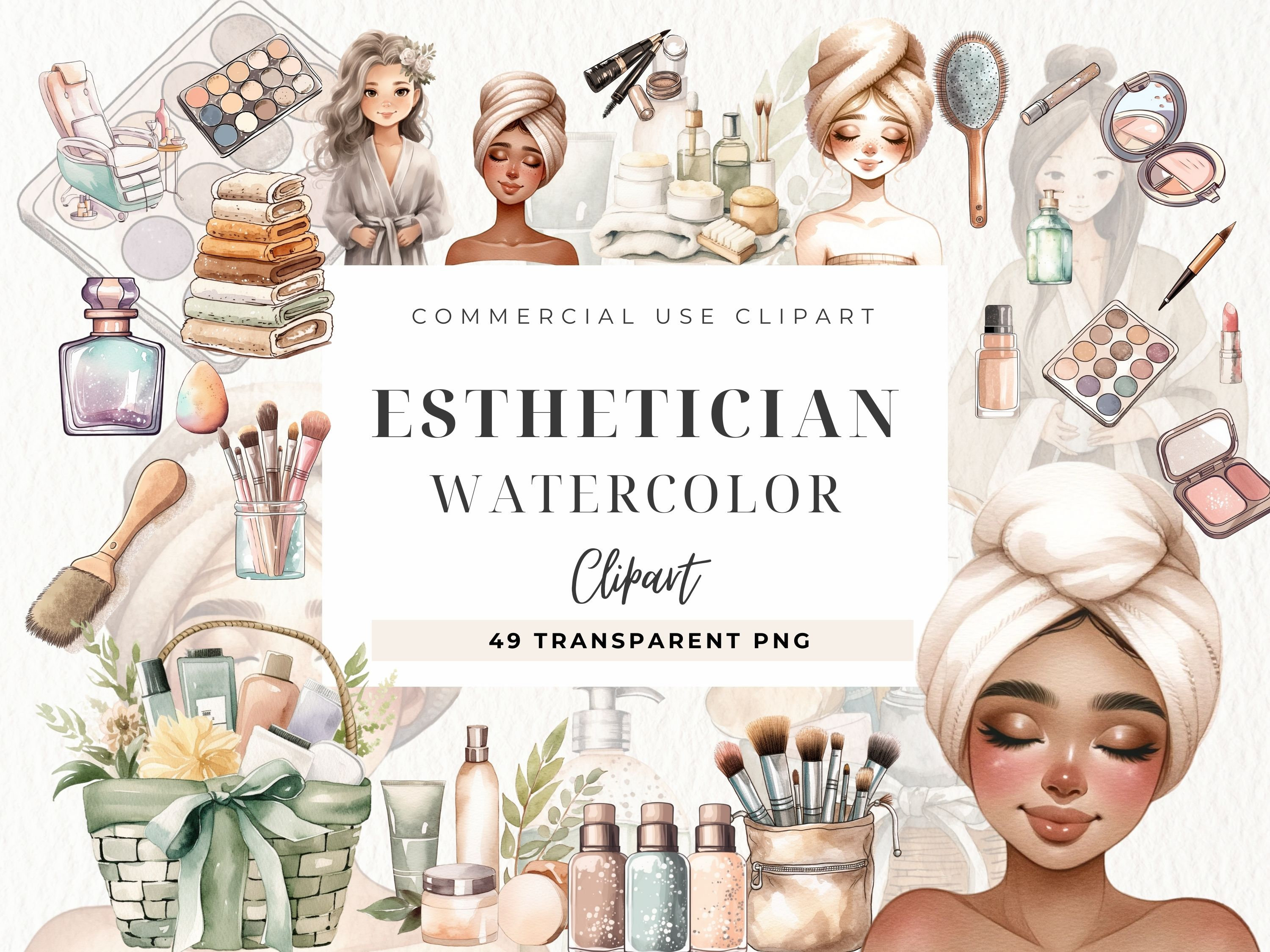 Esthetician Clipart, Facial Technician, Skincare, Make up Artist ...
