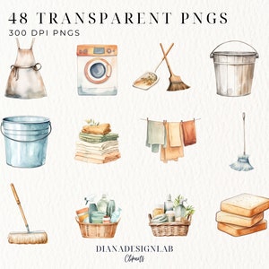Watercolor Cleaning Clipart, Clean Png, Cleaning Supplies, Soapy ...