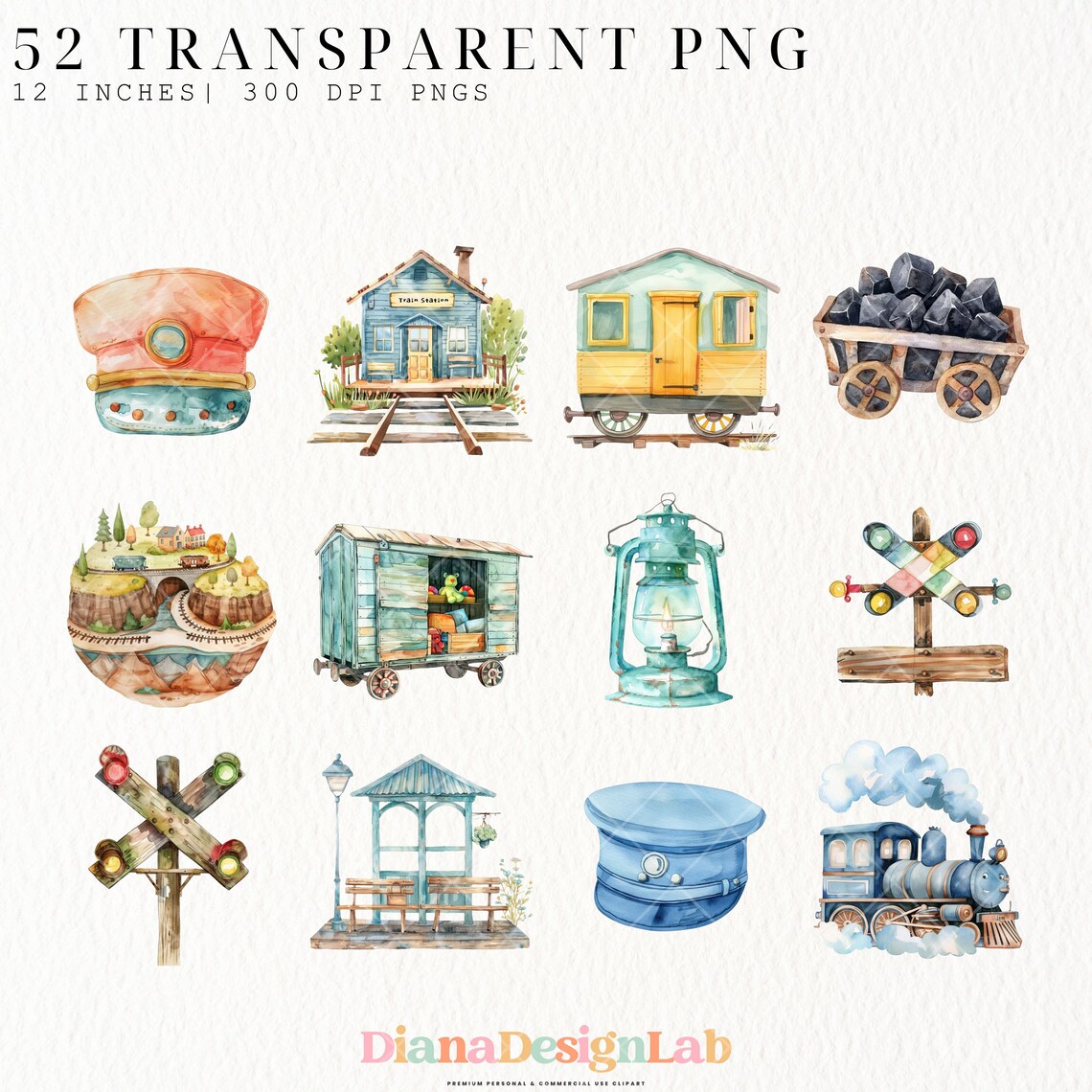 Watercolor Blue Train Kids Clipart, Baby Shower, Baby Animals, Nursery ...