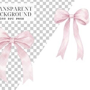Watercolor Pink Coquette Ribbons Clipart, Commercial Use, Simple ...