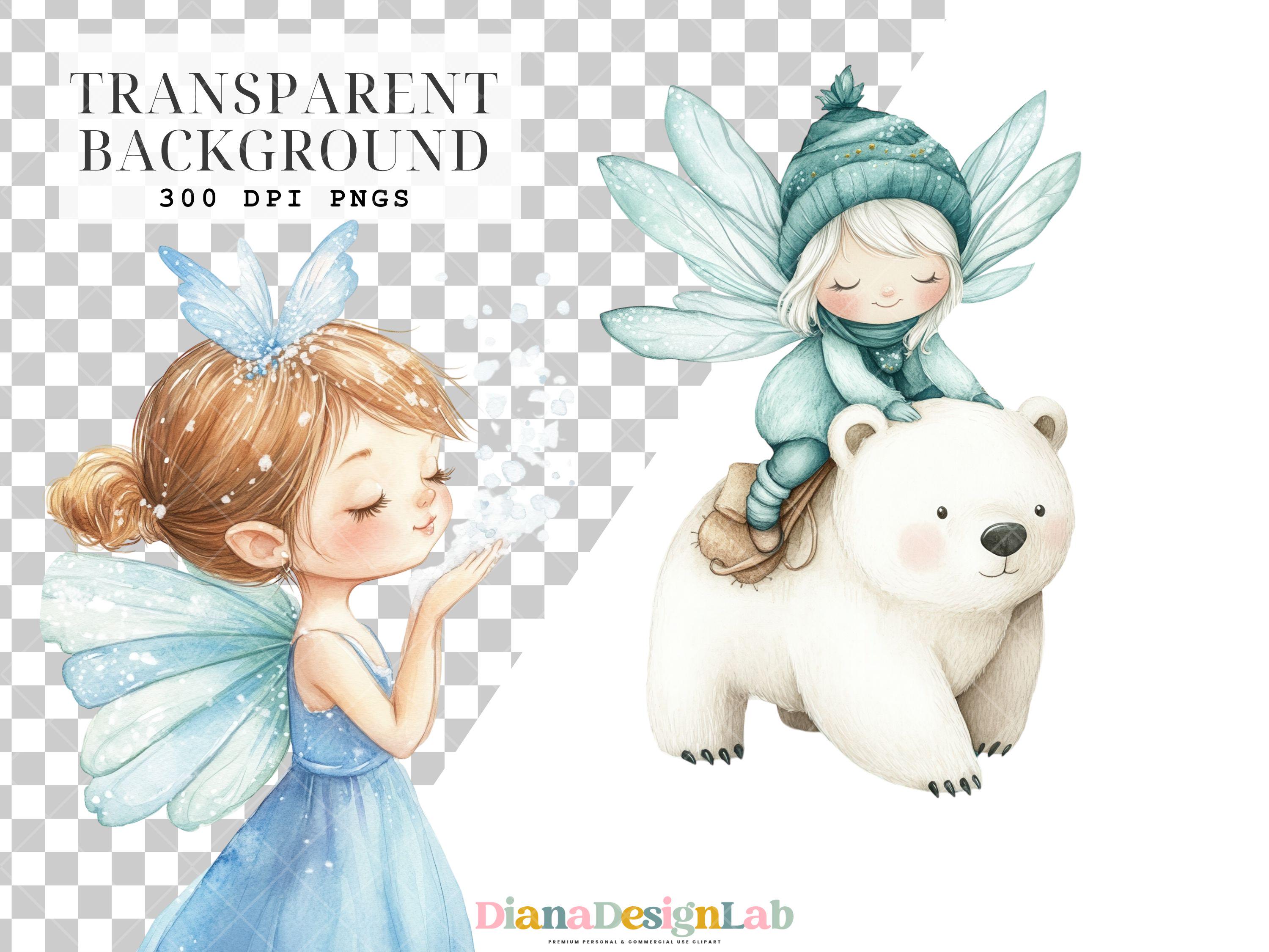 Winter Fairy Clipart, Snow Fairy Garden, Fairy House Clipart ...
