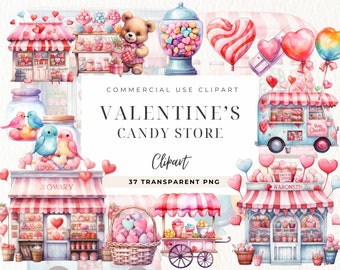 CONVERSATION HEARTS Clipart, Candy Hearts, Commercial Use, Valentine's ...