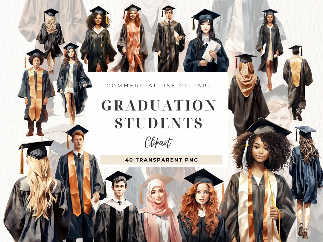 Graduation Clipart, Graduation Students, Commercial Use, Senior Svg ...