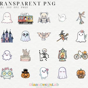 Retro Halloween Clipart Set, Doodle SVG, Commercial Use, Halloween ...