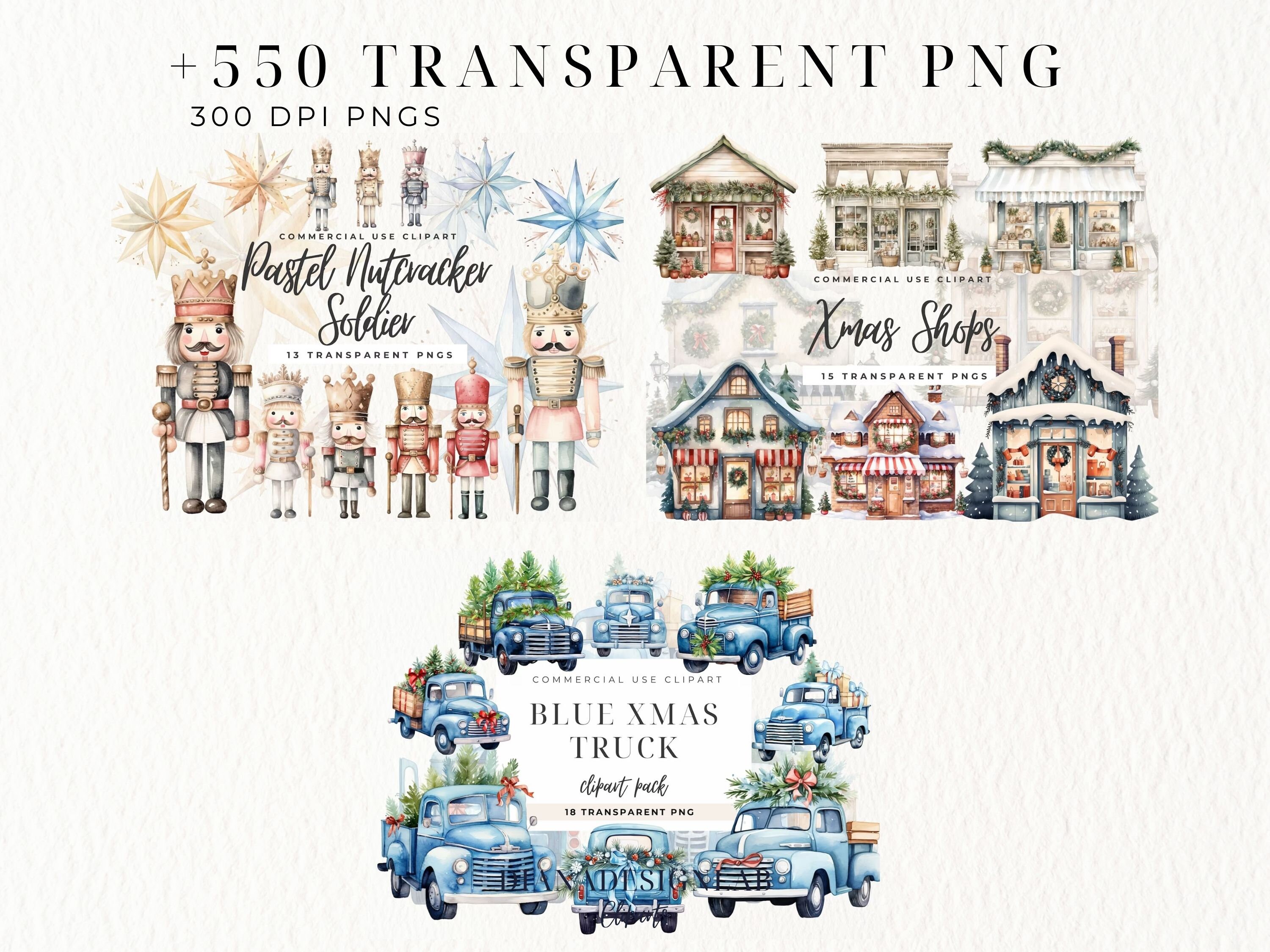 Watercolor Christmas Clipart Bundle Christmas Gift Clipart Winter ...