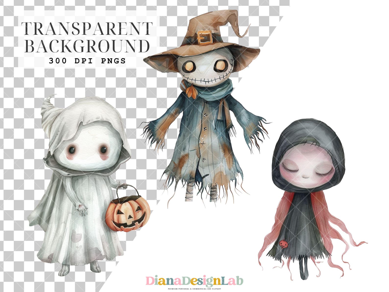 Cute Halloween Clipart, Monster Clipart, Vampire, Phantom Opera, Spooky ...