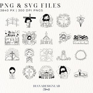 Religious Christianity Easter Clipart, Easter Resurrection SVG, Faith ...