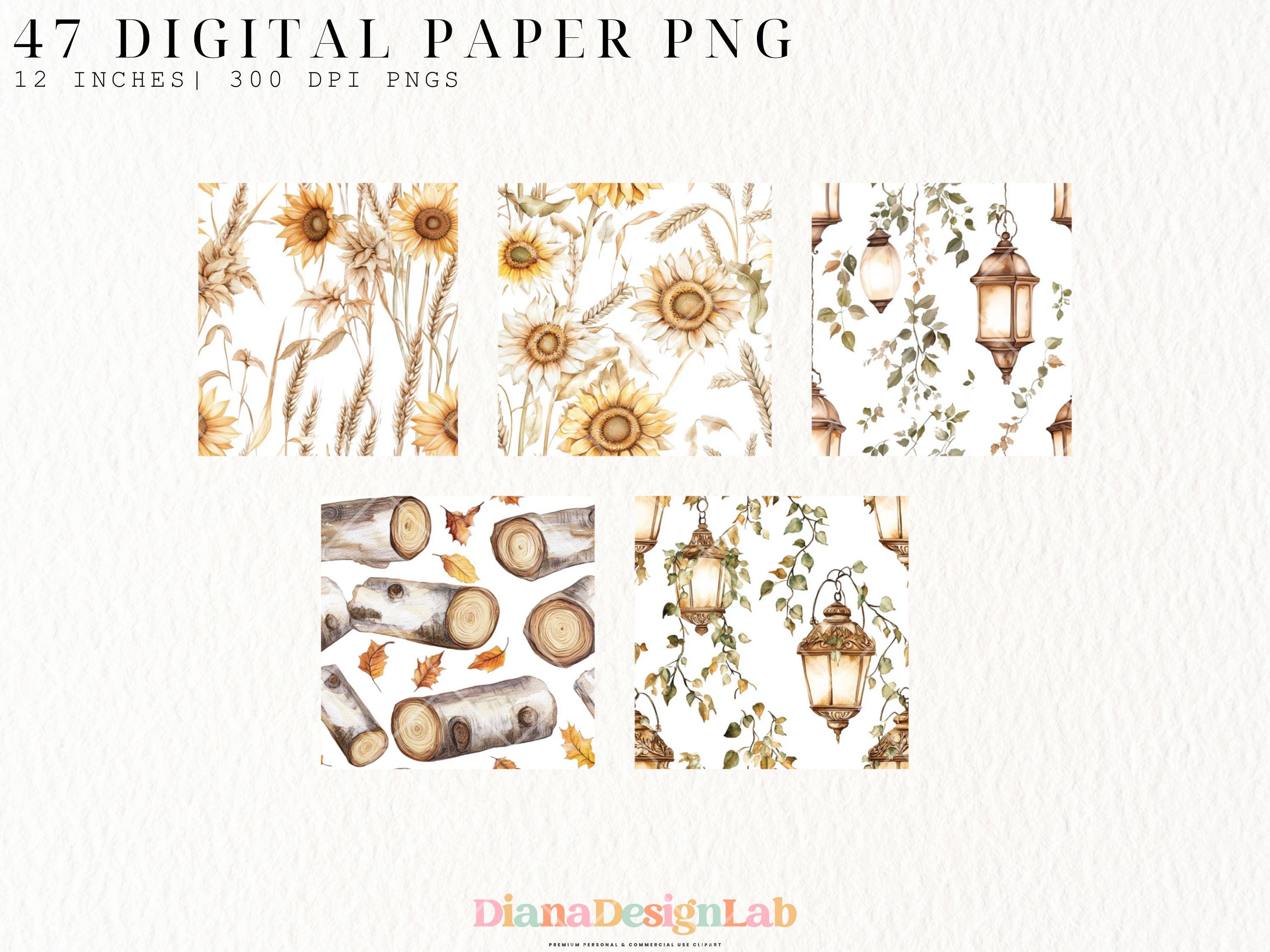 Fall Seamless Pattern Bundle, Seamless Pattern, Autumn Design, Digital ...