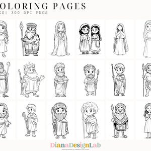 Biblical Characters Coloring Pages, Bible Stories, Biblical People ...