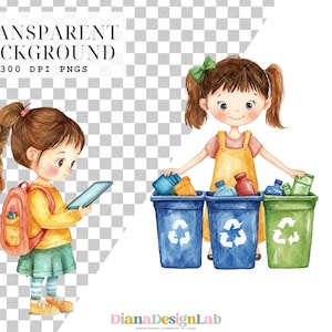 School Duties Clipart, Teacher, Daily Routine, Housekeeping, Digital ...