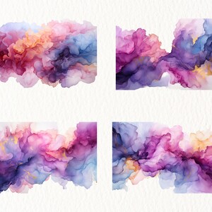 Rainbow Alcohol Ink Clipart, Alcohol Ink Texture, Colorful Background ...