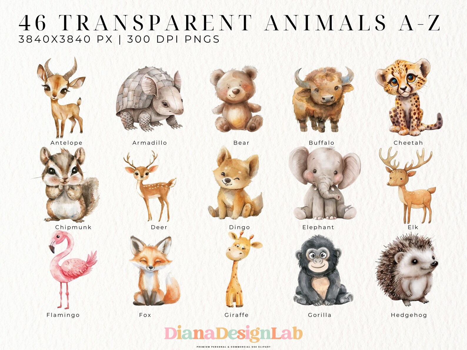 Animals and Alphabet Clipart, Letters Clip Art, Fog Forest, Woodland ...