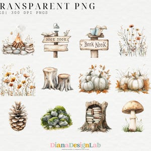 Woodland Reading Clipart, Fall Autumn, Baby Animals, Back to School ...