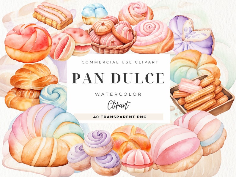 Pan Dulce Clipart, Concha, Sublimation Design, Mexican Sweet Bread Clip ...
