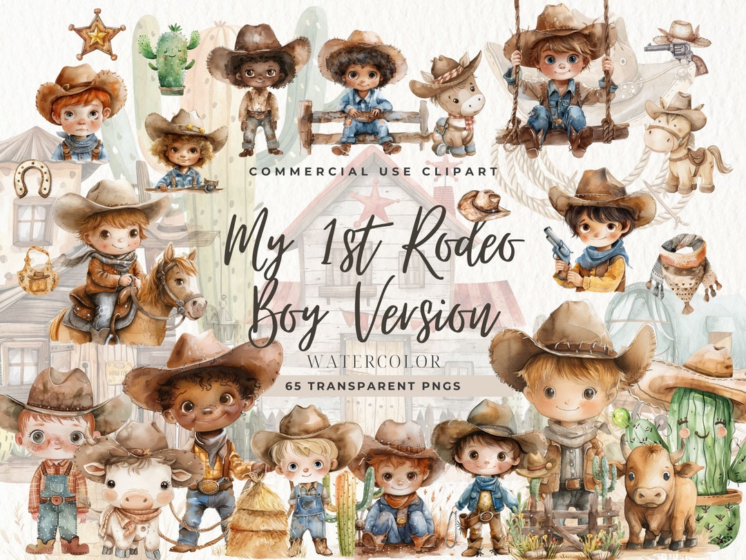 Cowboy Baby Clipart: Wild West Graphics (digital Download) - Etsy